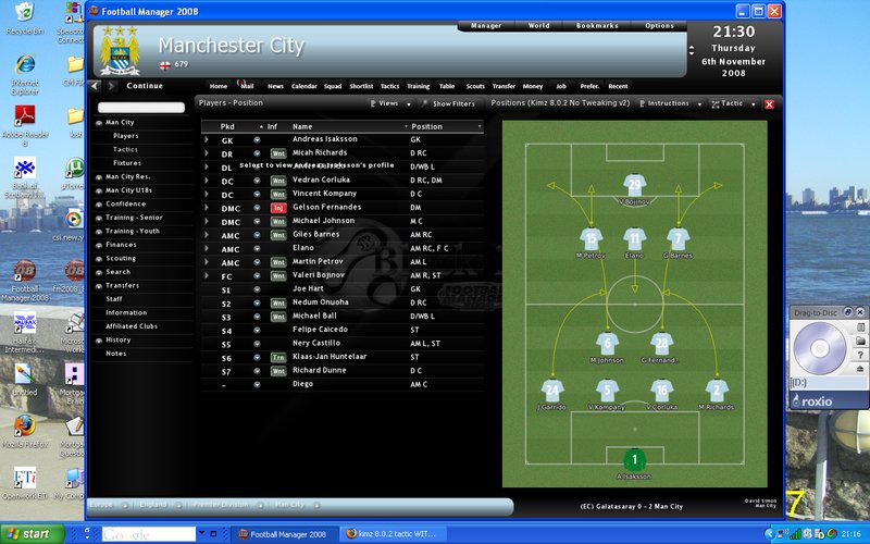 [8.02 해외전술] KIMZ Tactic with NO TWEAK AT ALL (4-2-3-1) - FM2008 전술/트레이닝 - 챔피온쉽 매니저 - 대한민국